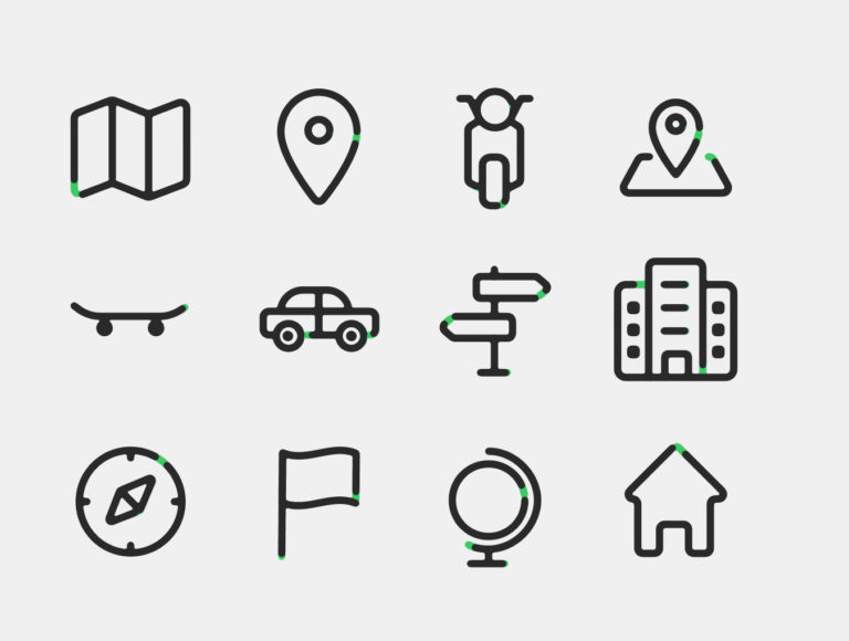 8个地图动画矢量图标 Maps Animated Icons