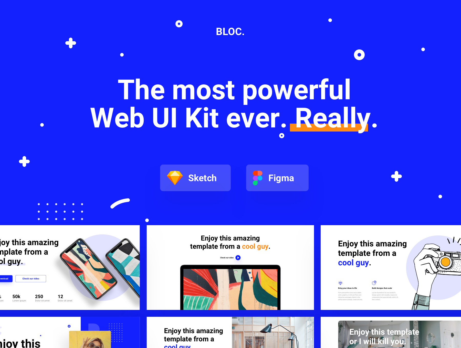 180+精美创意网站WEB UI设计套件 Bloc Web UI Kit