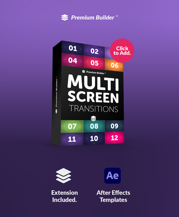 200+多屏转场过渡效果AE模板素材 Videohive - Multiscreen Transitions