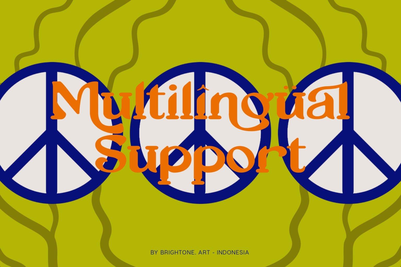 复古嬉皮风格海报标签徽标logo设计装饰性英文字体 Retrostic Humming - Hippie Style