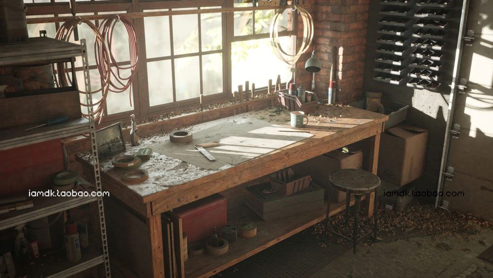 UE模型 高品质游戏环境工具车间场景3D素材 Unreal Engine – Carpenters Workshop