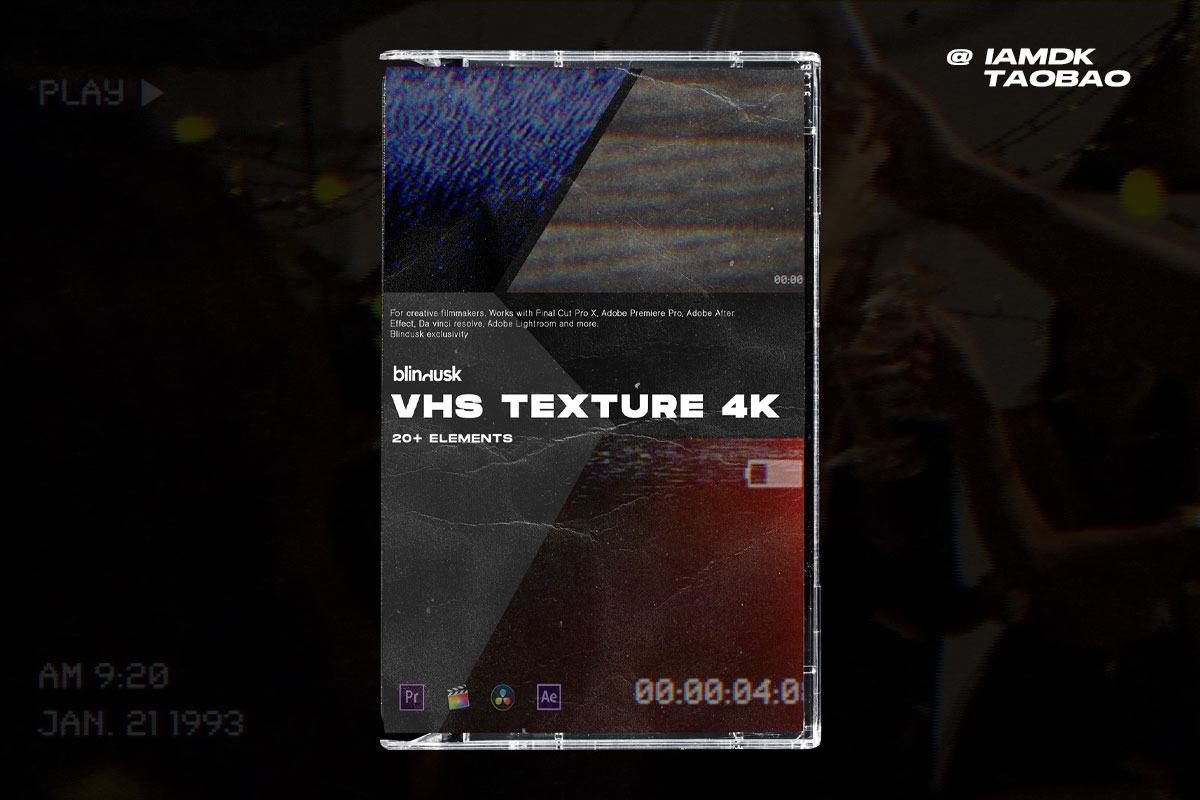 潮流复古VHS录像信号故障损坏遮罩效果4K视频素材包 Blindusk - VHS EFFECT
