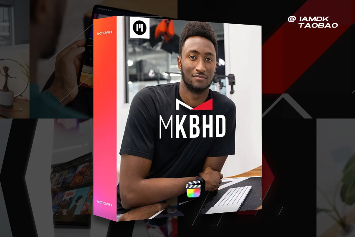 Fcpx插件 网络短视频包装文字标题字幕条视频聚焦遮幅转场预设 MotionVFX - mKBHD