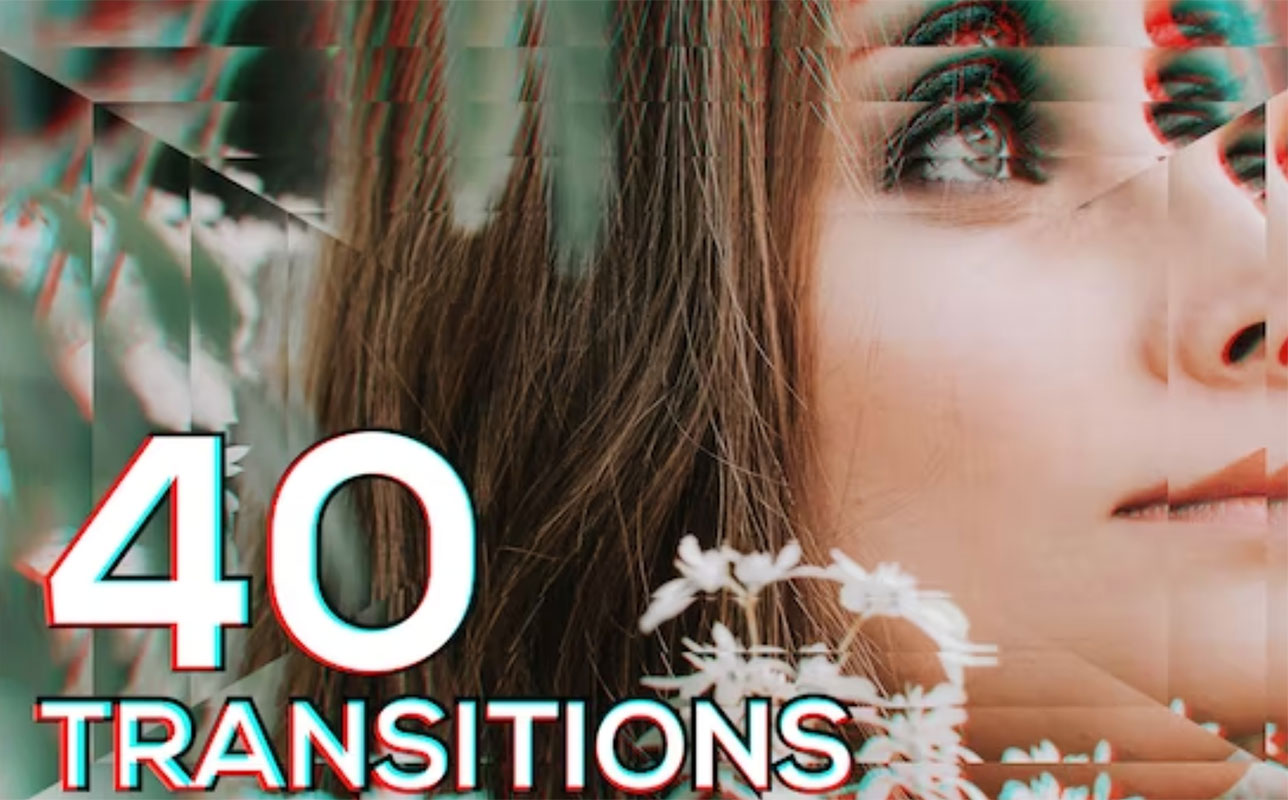 AE模板 40款独特万花筒长虹玻璃照片幻灯片过渡动画特效包 MotionArray - Transitions