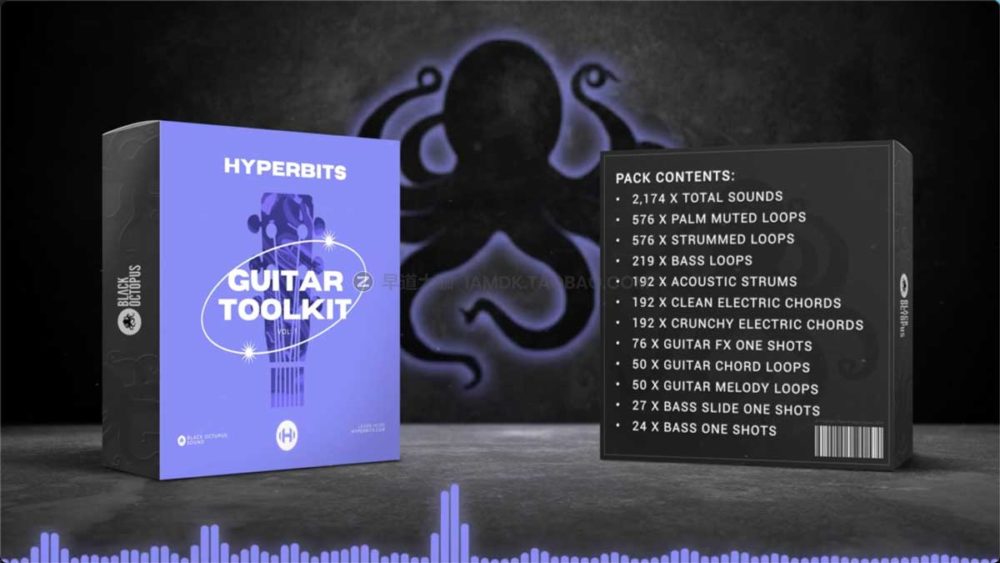 2174款吉他贝司音效声音音频设计素材包 Black Octopus Sound - Hyperbits Ultimate Guitar Toolkit