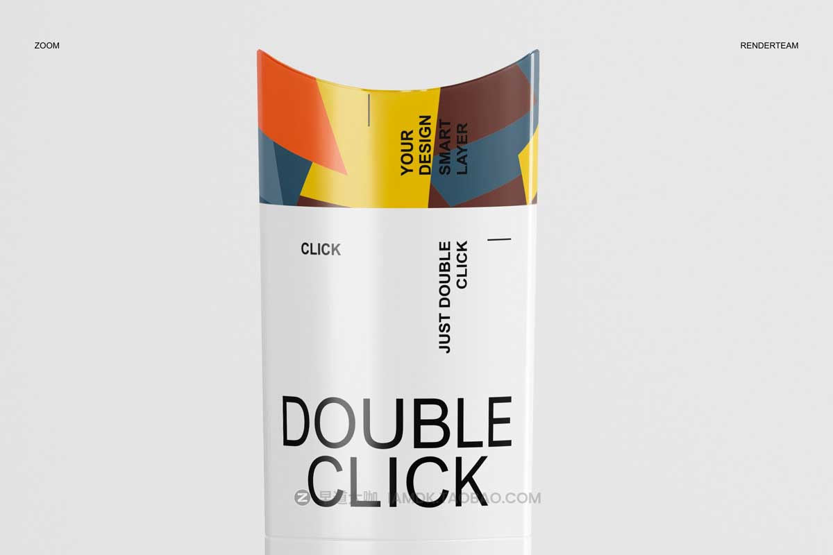 时尚逼真食品巧克力糖果包装纸盒外观设计展示贴图PSD样机模板 Wrap Roll Box Mockup