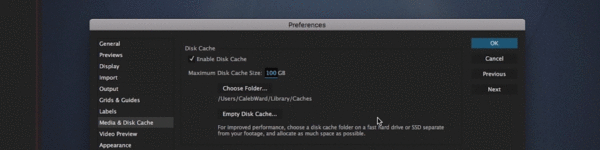解决AE预览渲染错误问题-缓存预览需要2个或多个帧才能播放 Cached Preview needs 2 or more frames to ...