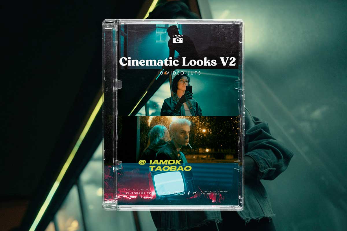 10组复古好莱坞电影美学视频调色色彩分级LUT预设 Cinegrams – Cinematic Looks V2