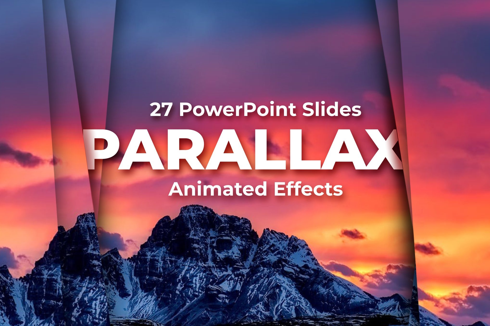视差动画效果品牌营销策划演示文稿设计ppt模版 Parallax Slideshow Animated Effects PowerPoint
