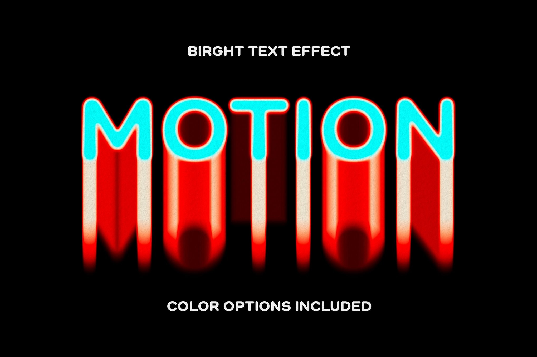 迷幻失真模糊效果ps标题文本特效滤镜样机 Motion Blur Text Effect