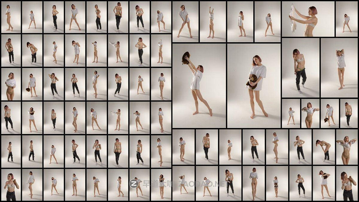 616款高清多种姿势女性艺术照片JPG图片设计素材 Artstation - Nikita Vitol - Casual Women Poses - References For Artists