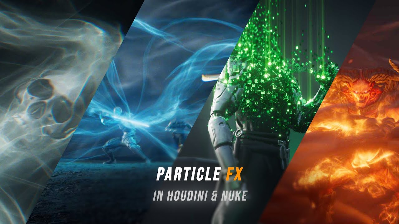 [独家AI翻译] Houdini Nuke魔法火焰能量波粒子合成高级特效教程+工程 中文字幕 Voxyde – Particle FX in ...