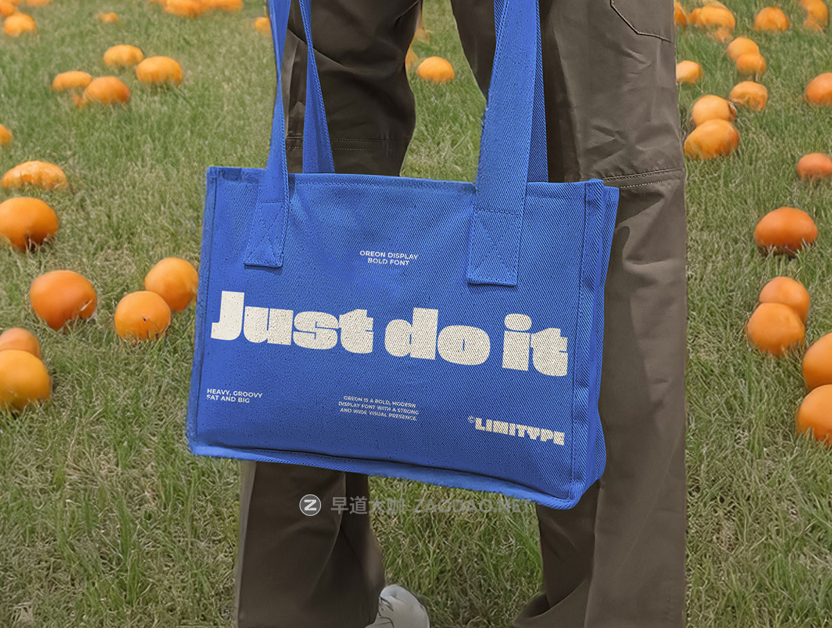 时尚先锋厚重粗犷有力超粗几何风海报包装标题logo设计无衬线英文字体 Oreon Font