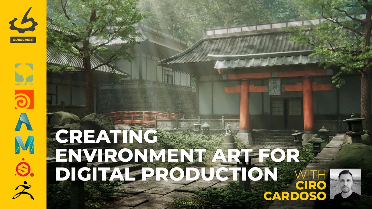 [独家AI翻译] Maya ZBrush三维环境场景3D建模灯光渲染合成教程 中英文字幕 The Gnomon Workshop ...